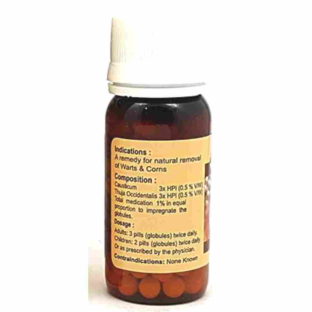 MediSynth - Wartex Pills - For Warts and Corns, Pain in corns